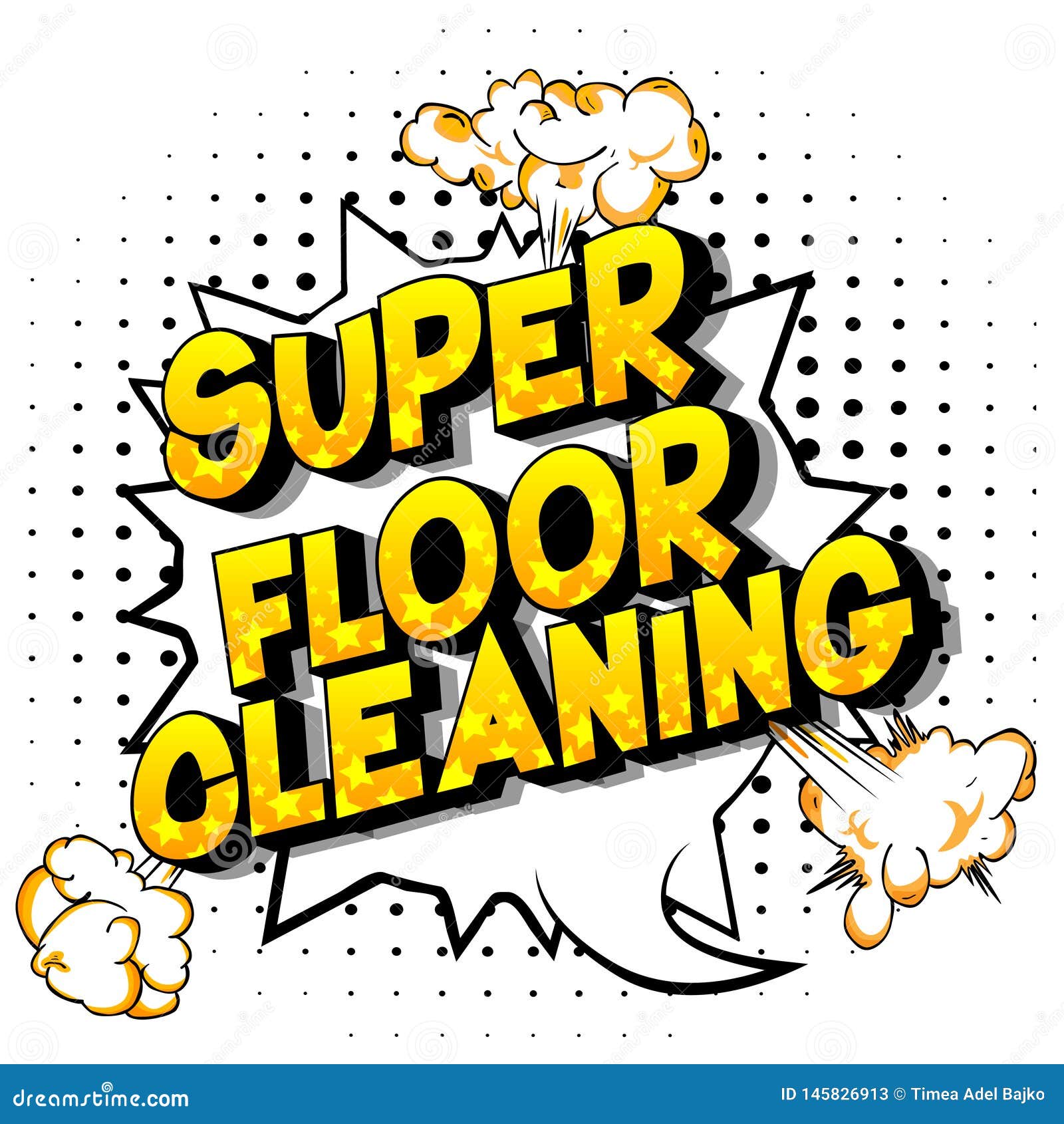Super Floor Cleaning - Comic Book Style Words. Stock Vector ...