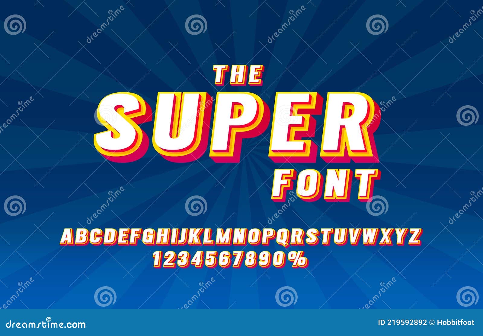 The Super Font Set Collection, Letters and Numbers Symbol. Vector Stock ...