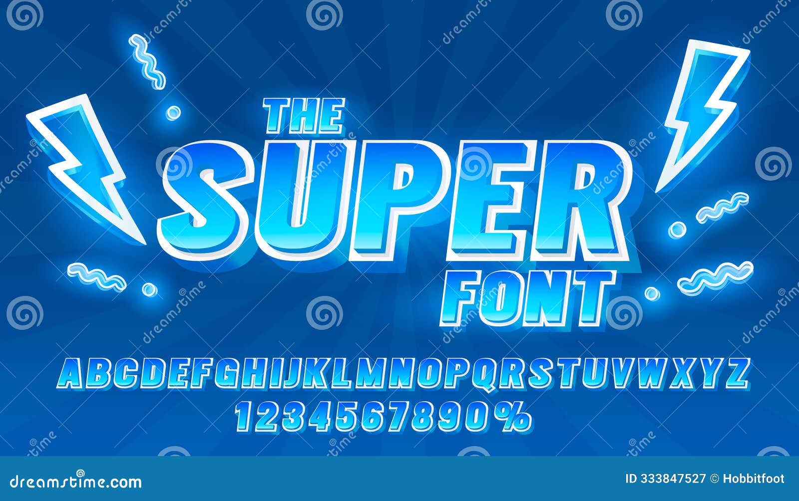 The Super Font Set Collection, Letters and Numbers Symbol. Vector ...