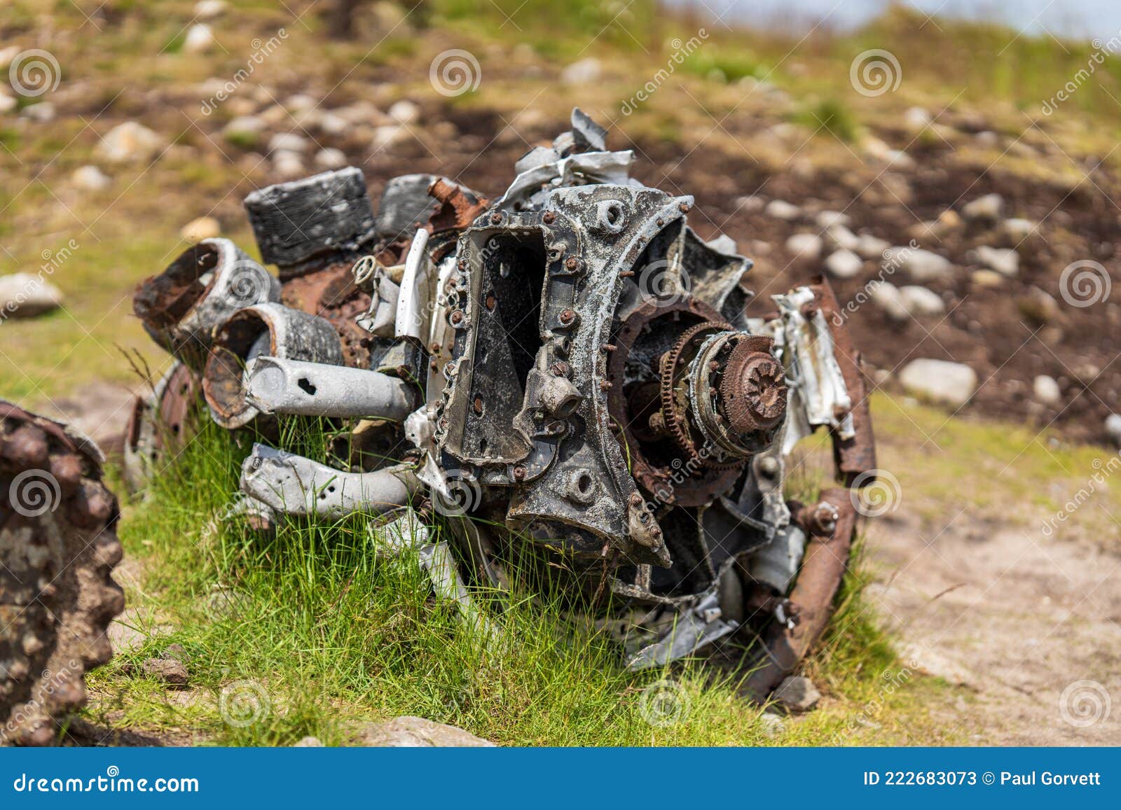 Super Fortress Crash Damaged Engine Closeup Stock Image - Image of ...
