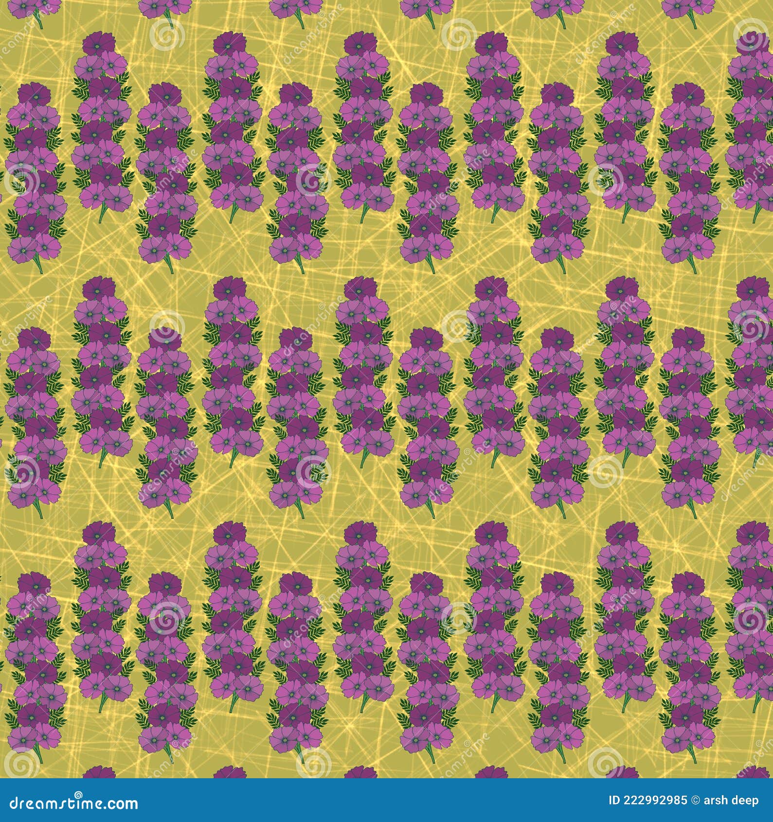 Super Fresh Violet Flower Chains Illustration Stock Illustration ...