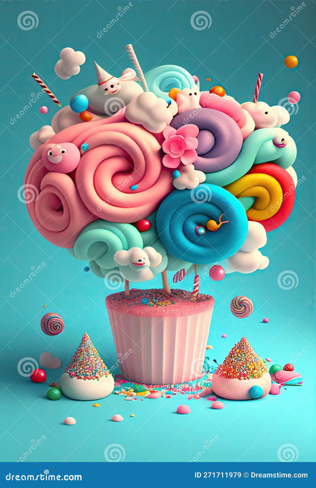 Cute Candy Vector Icon. Outlined Caramel Candy In A Wrapper Isolated On ...