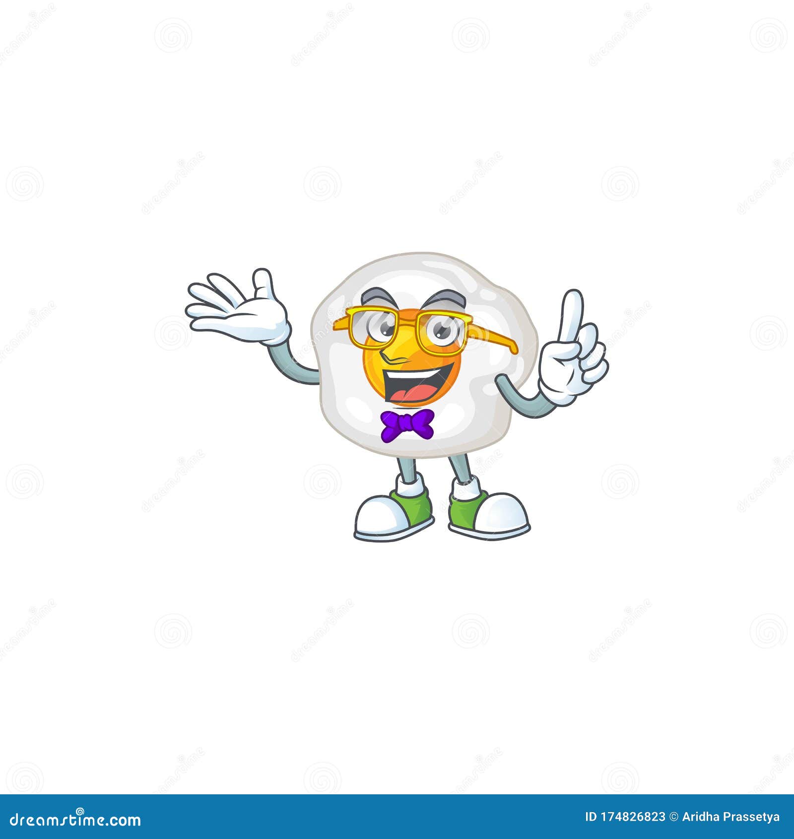 Super Funny Fried Egg In Nerd Mascot Design Style Stock Vector Illustration Of Carbohydrate
