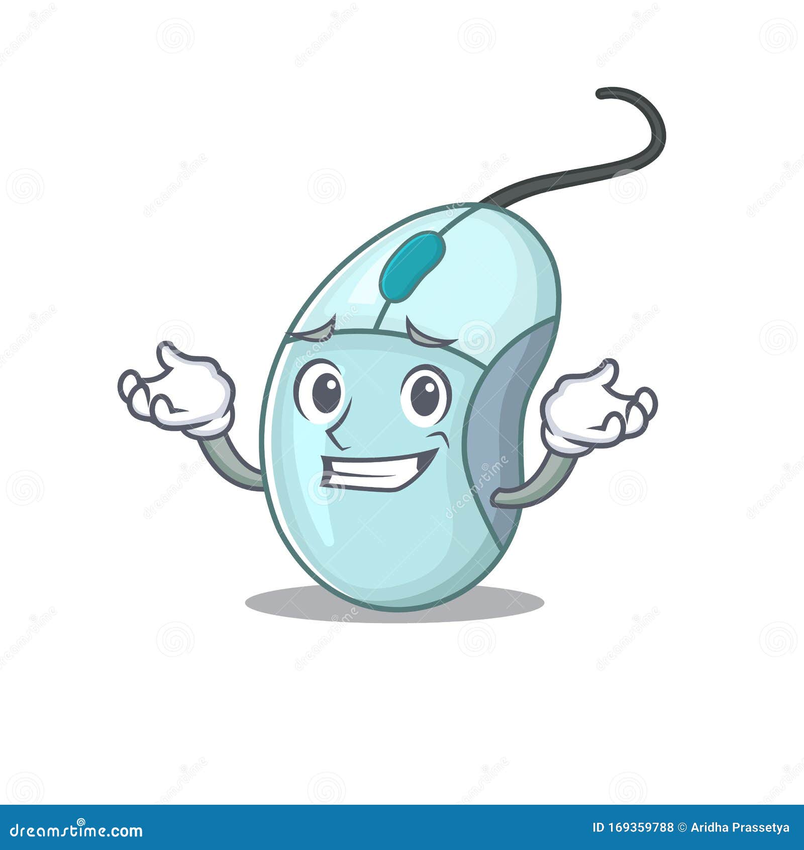 Super Funny Grinning Computer Maus Maskottchen-Stil Vektor Abbildung ...
