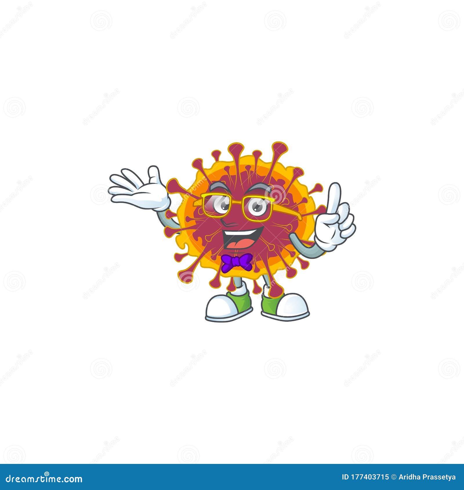 Super Funny Spreading Coronavirus in Nerd Mascot Design Style Stock ...