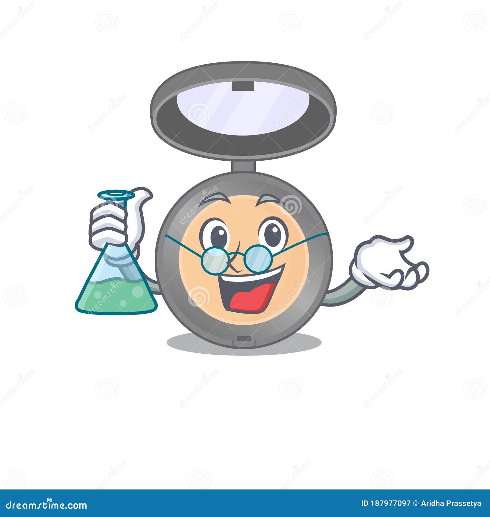 Super Genius Professor of Highlighter Caricature Character Working on a ...