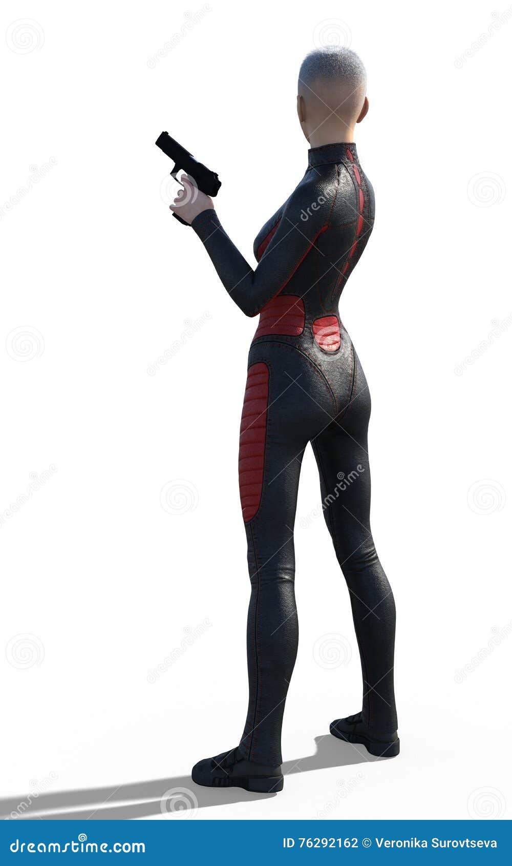 Stalker Girl Holding Gun Royalty-Free Cartoon | CartoonDealer.com ...