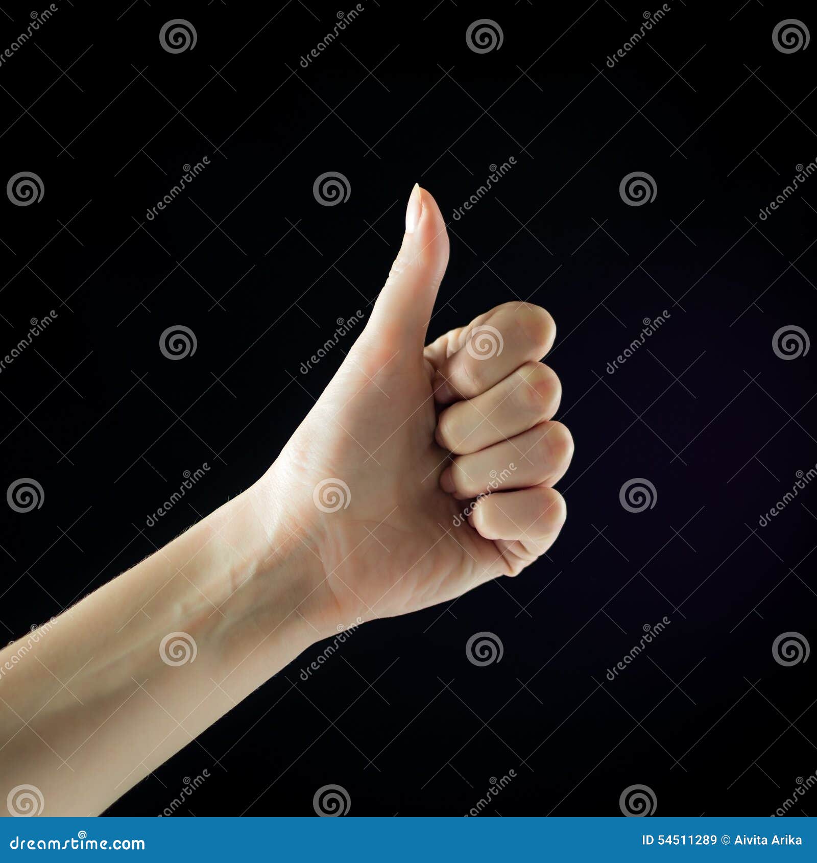 Super Goed Duim Omhoog Vrouwelijke Hand Stock Afbeelding - Image of ...