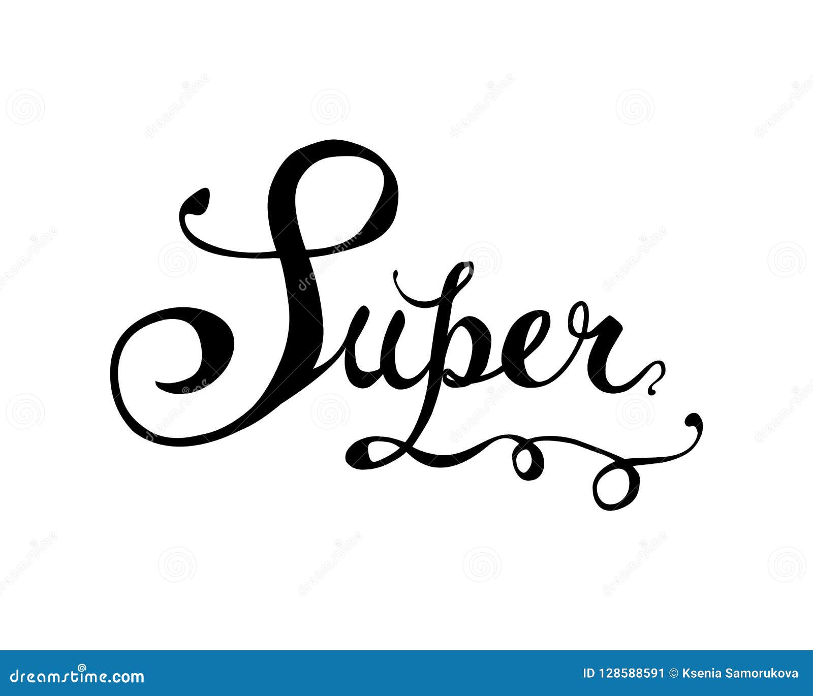 Super Hand Written Word Vector Illustration | CartoonDealer.com #207638078