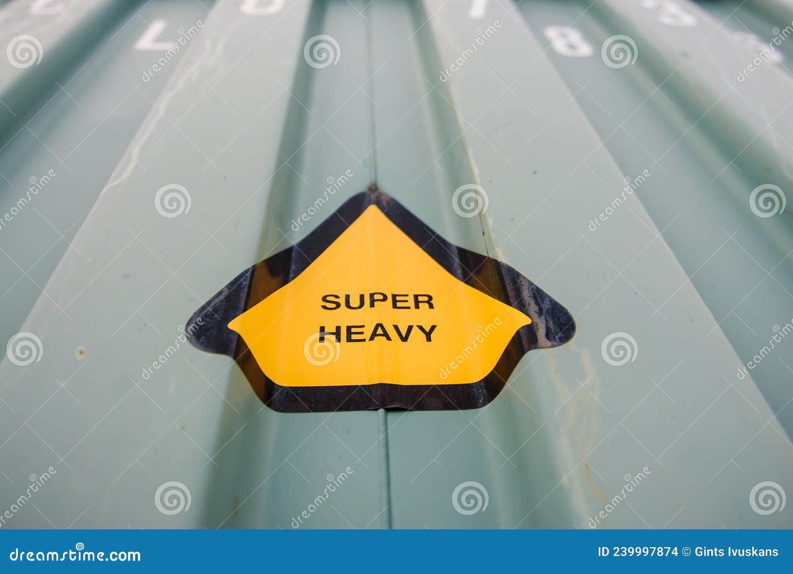 Super Heavy Text on Container Editorial Stock Image - Image of ...