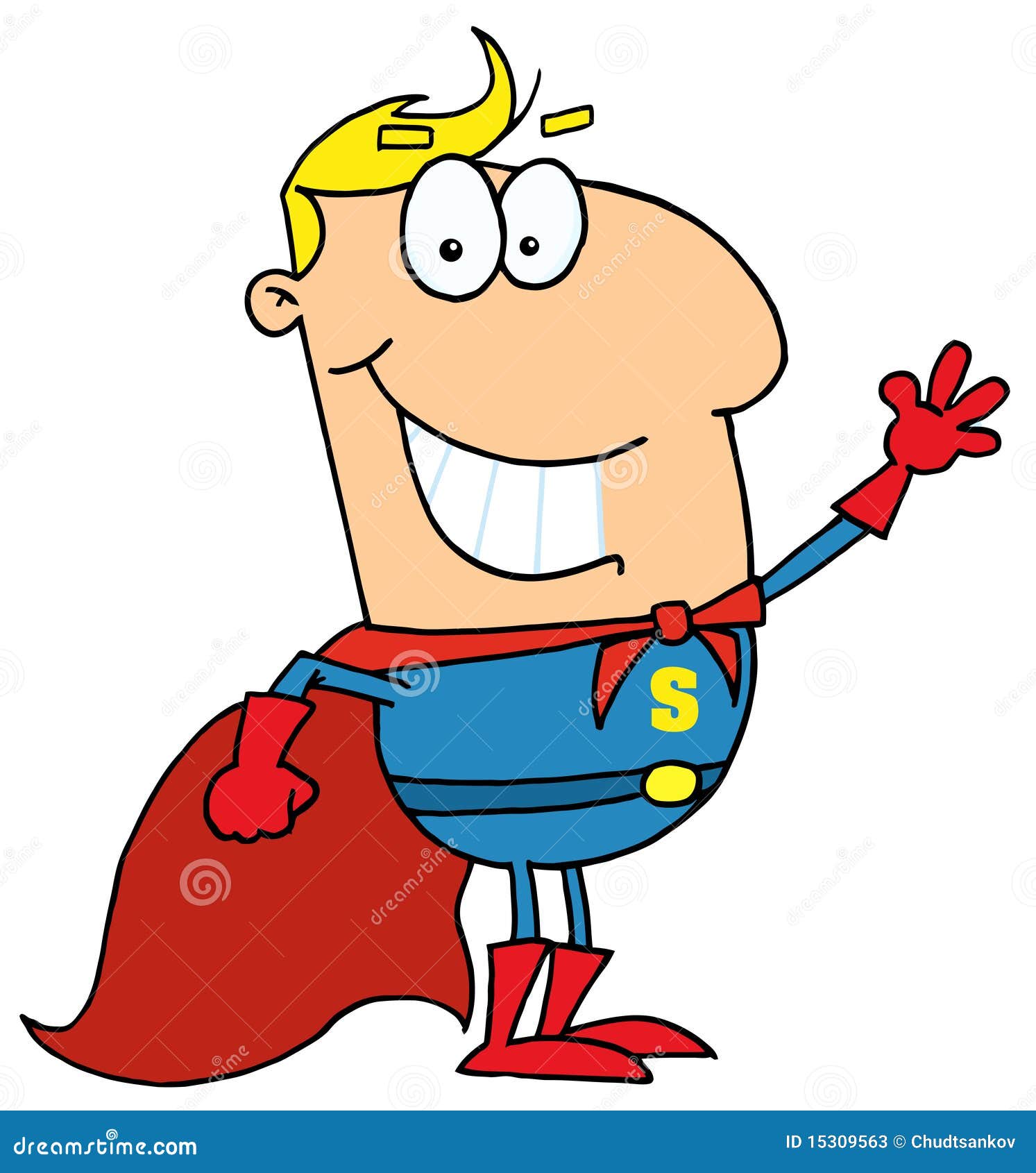 Super held vector illustratie. Illustration of mascotte - 15309563