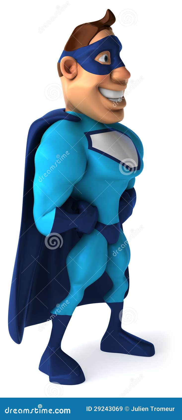 Super-herói azul ilustração stock. Ilustração de salvador - 29243069