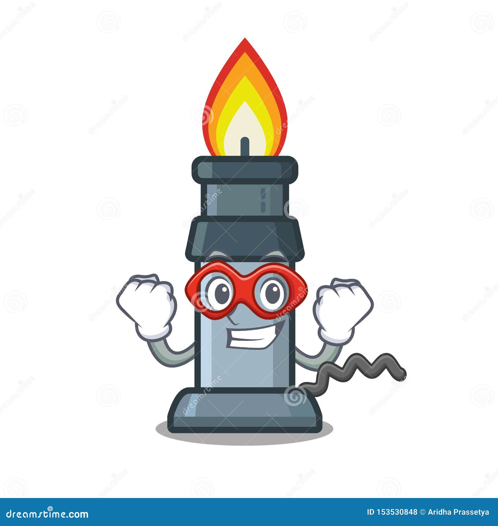 Super Hero Bunsen Burner in the Mascot Shape Stock Vector ...