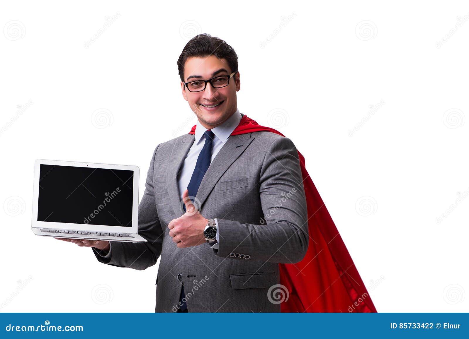 The Super Hero Businessman Isolated on White Stock Photo - Image of ...