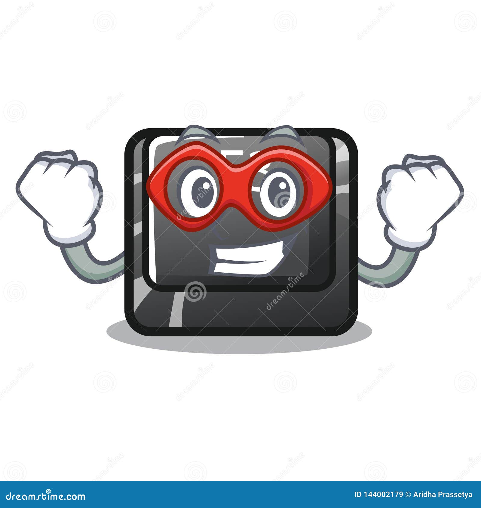 Super Hero Button F3 on the Character Keyboard Stock Vector ...