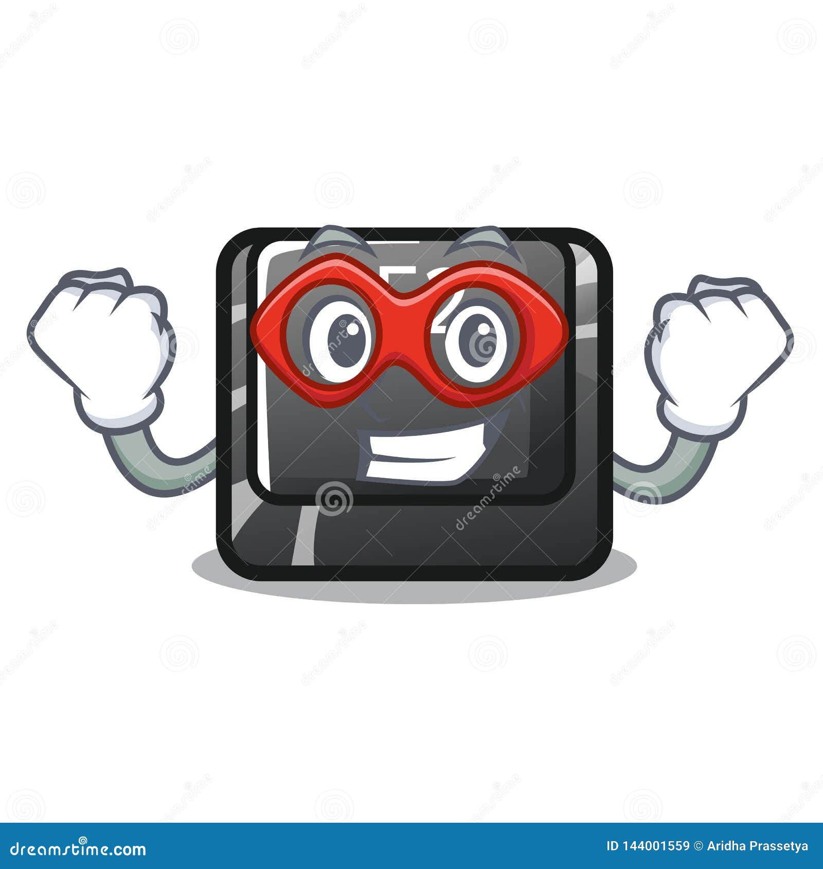 Super Hero Cartoon F2 Button on the Keyboard Stock Vector ...