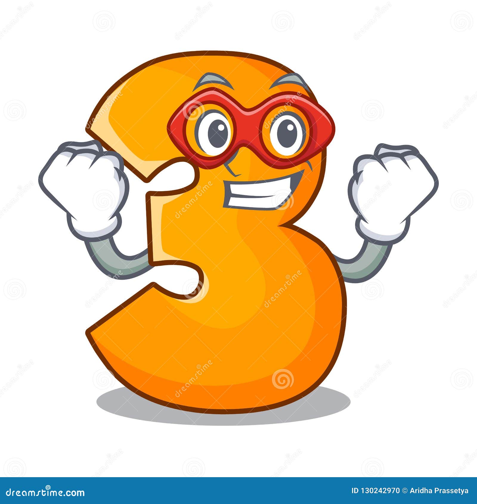 Super Hero Cartoon Number Three on the Wall Stock Vector - Illustration ...