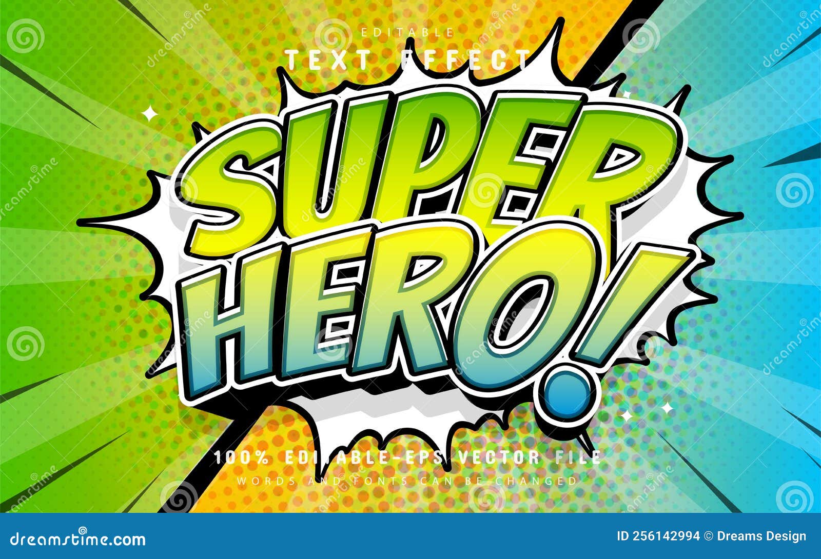 Super Hero Comic Style Text Effect Stock Vector - Illustration of ...