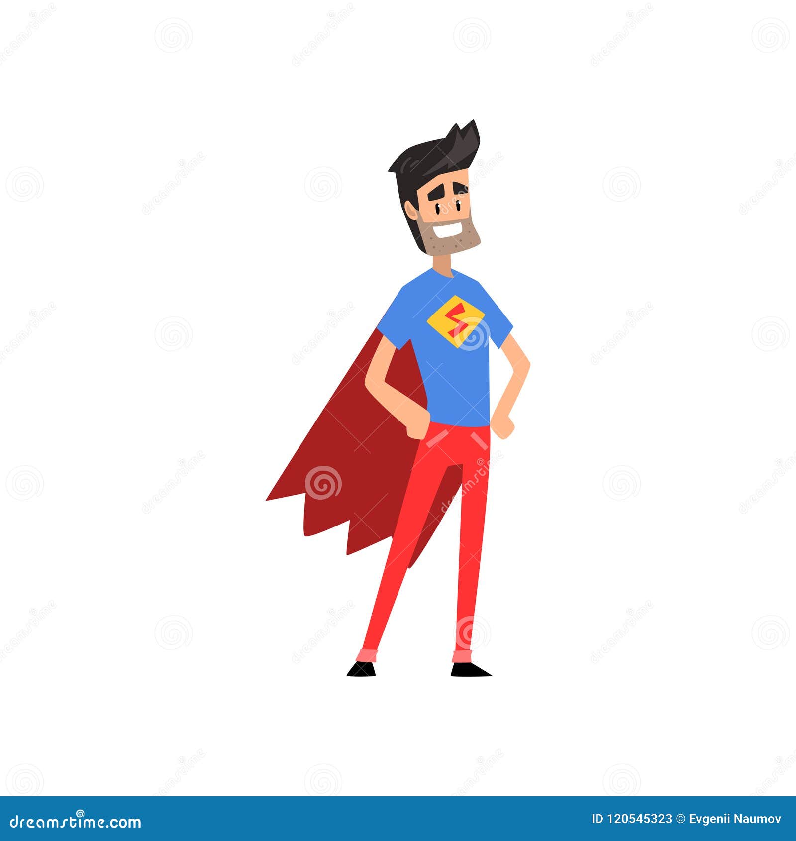 Super Hero Dad Chacter Vector Illustration on a White Background Stock ...