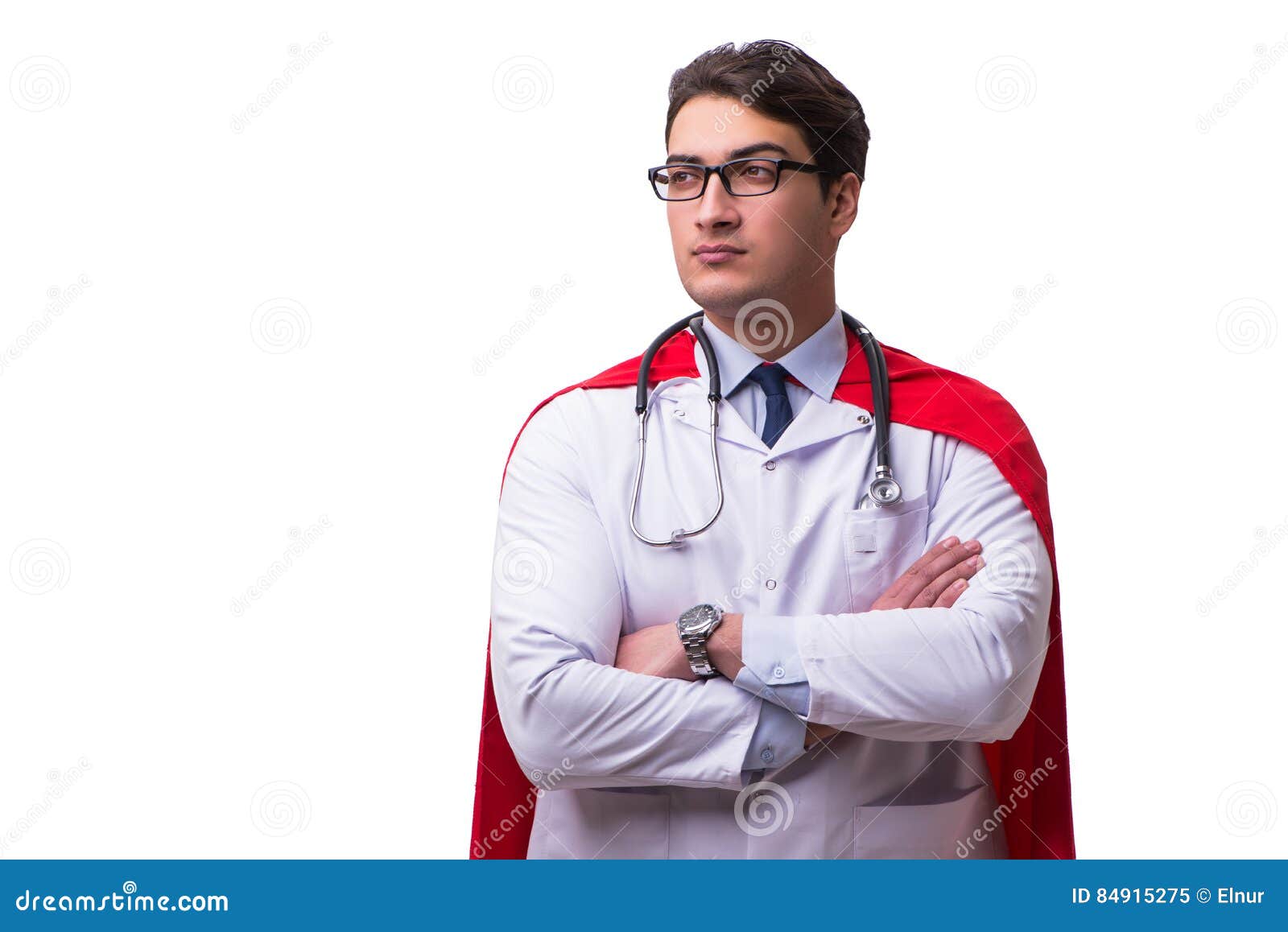 The Super Hero Doctor Isolated on White Stock Image - Image of doctor ...