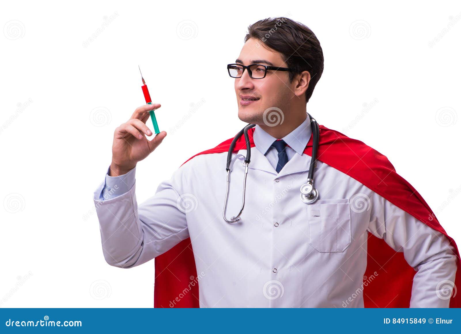 The Super Hero Doctor Isolated on White Stock Image - Image of boss ...