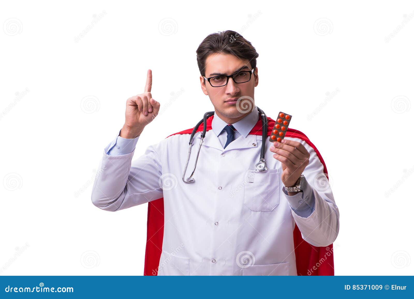 The Super Hero Doctor Isolated on White Stock Image - Image of medical ...
