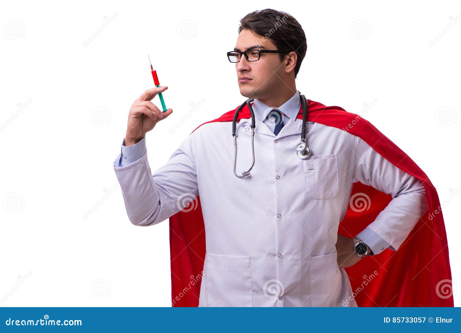 The Super Hero Doctor Isolated on White Stock Image - Image of pain ...
