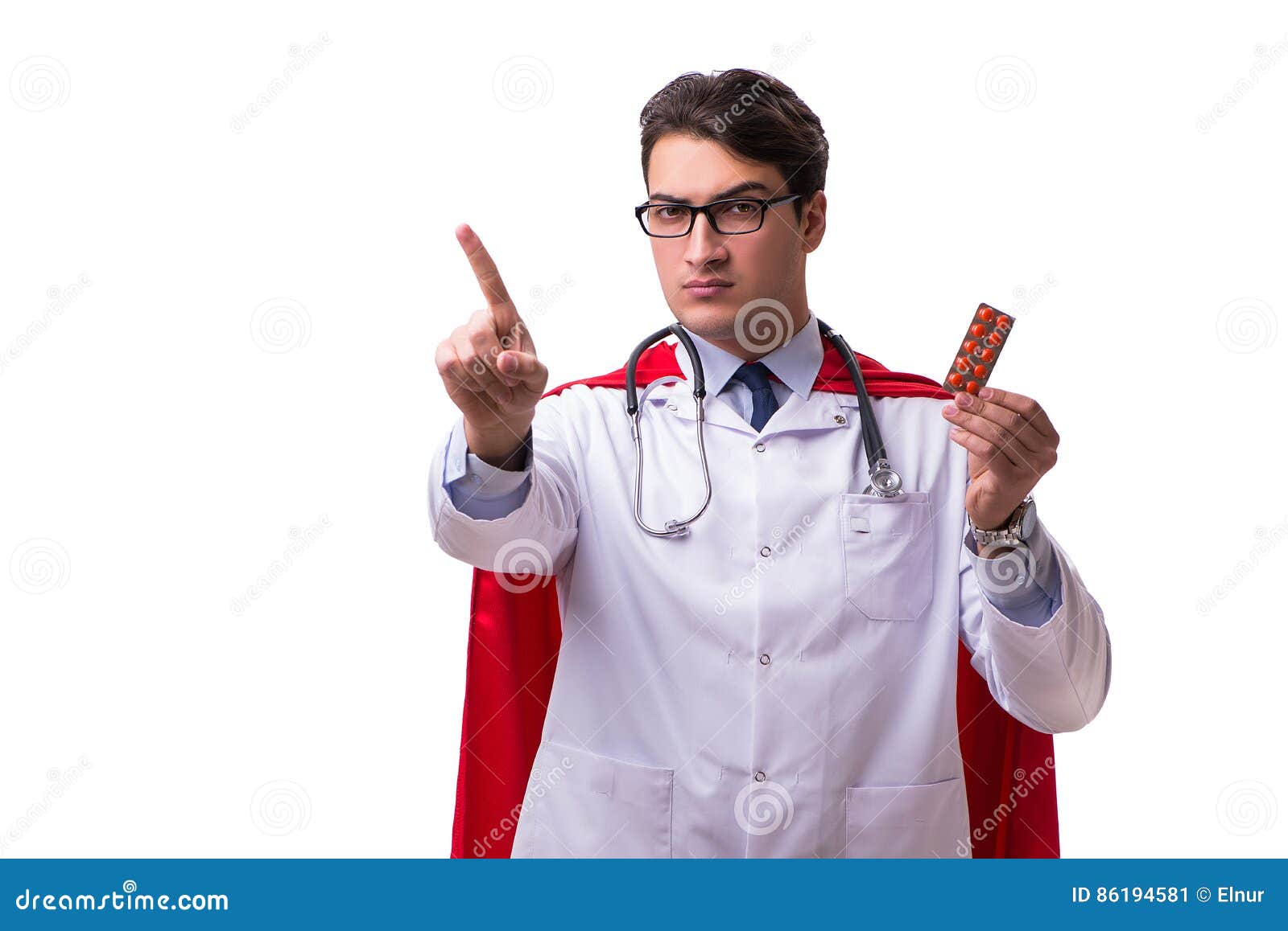 The Super Hero Doctor Isolated on White Stock Image - Image of isolated ...