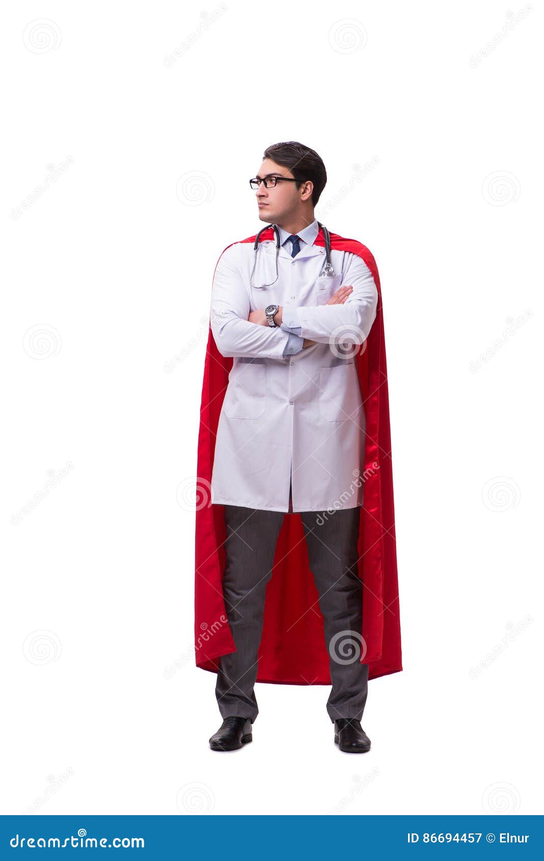 The Super Hero Doctor Isolated on White Stock Image - Image of isolated ...