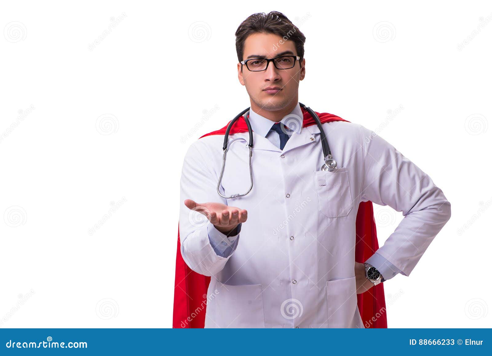 The Super Hero Doctor Isolated on White Stock Image - Image of care ...