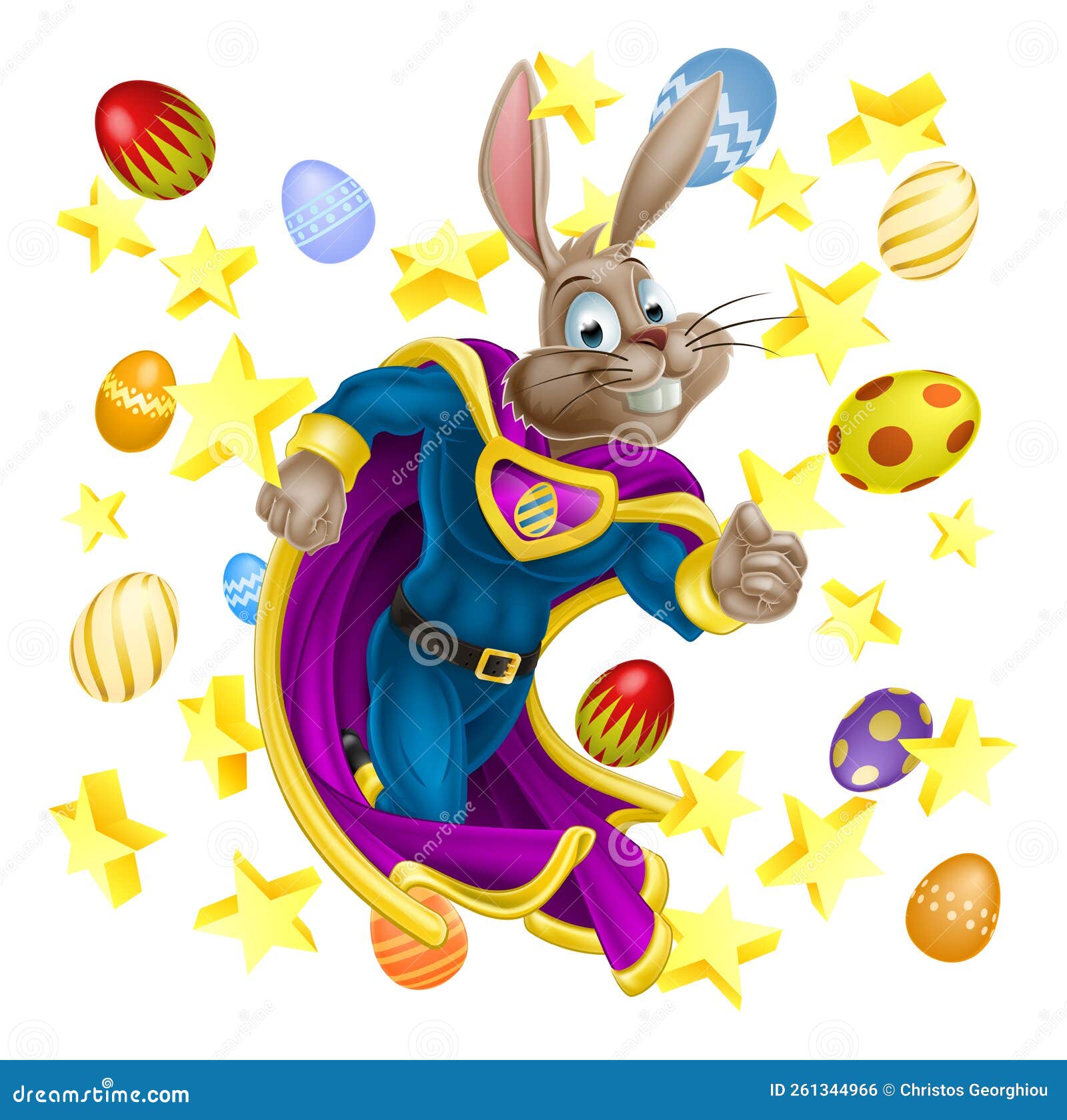 Super Hero Easter Bunny Cartoon Superhero Stock Vector - Illustration ...