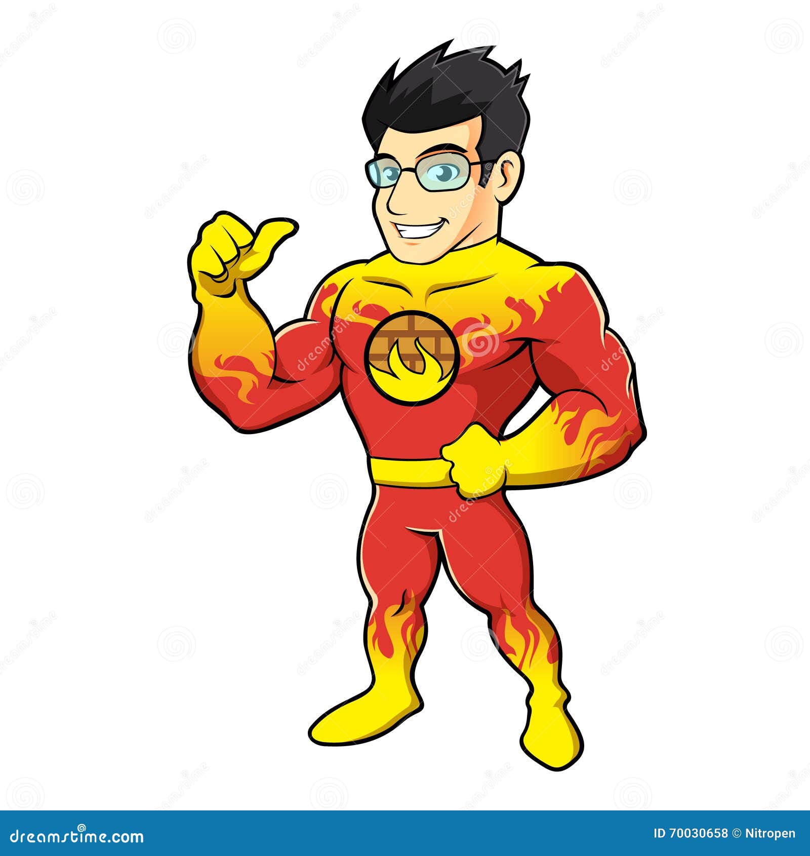 Super hero fireman cartoon stock vector. Illustration of heroic - 70030658