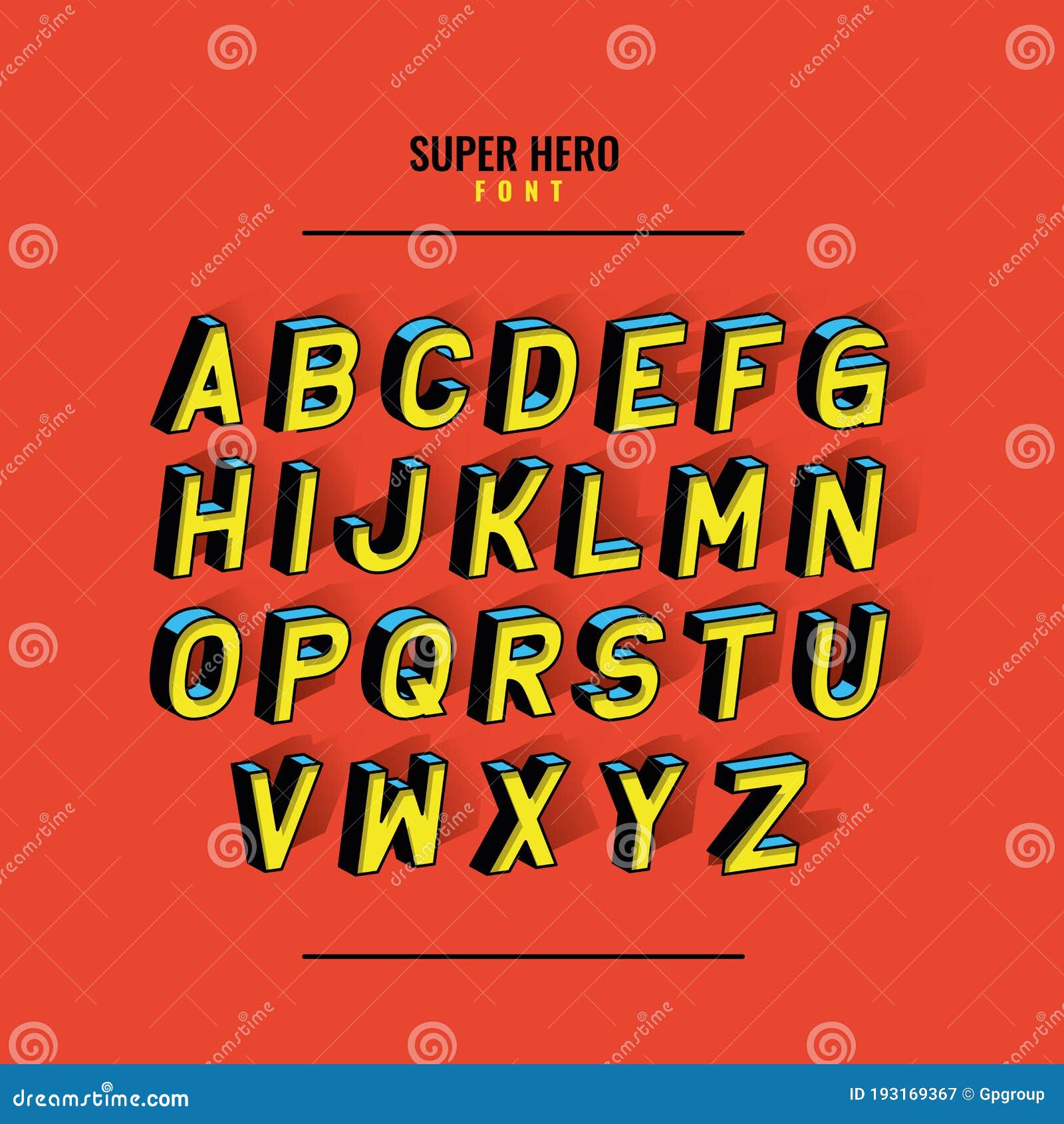 Super Hero Font and Alphabet Vector Design Stock Vector - Illustration ...