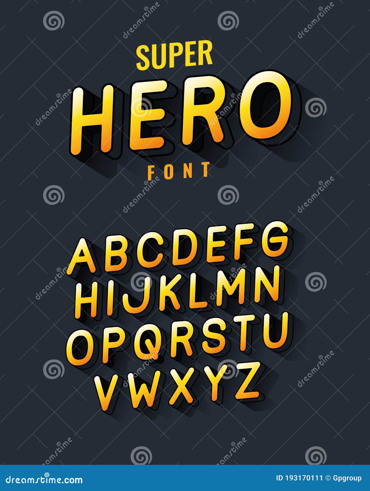 Super Hero Font and Alphabet Vector Design Stock Vector - Illustration ...