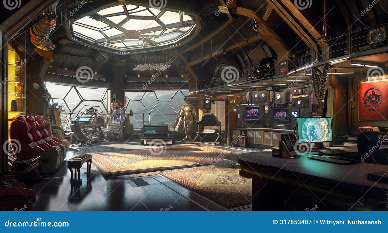 Headquarters Interior With Stunning Architecture And Window View ...