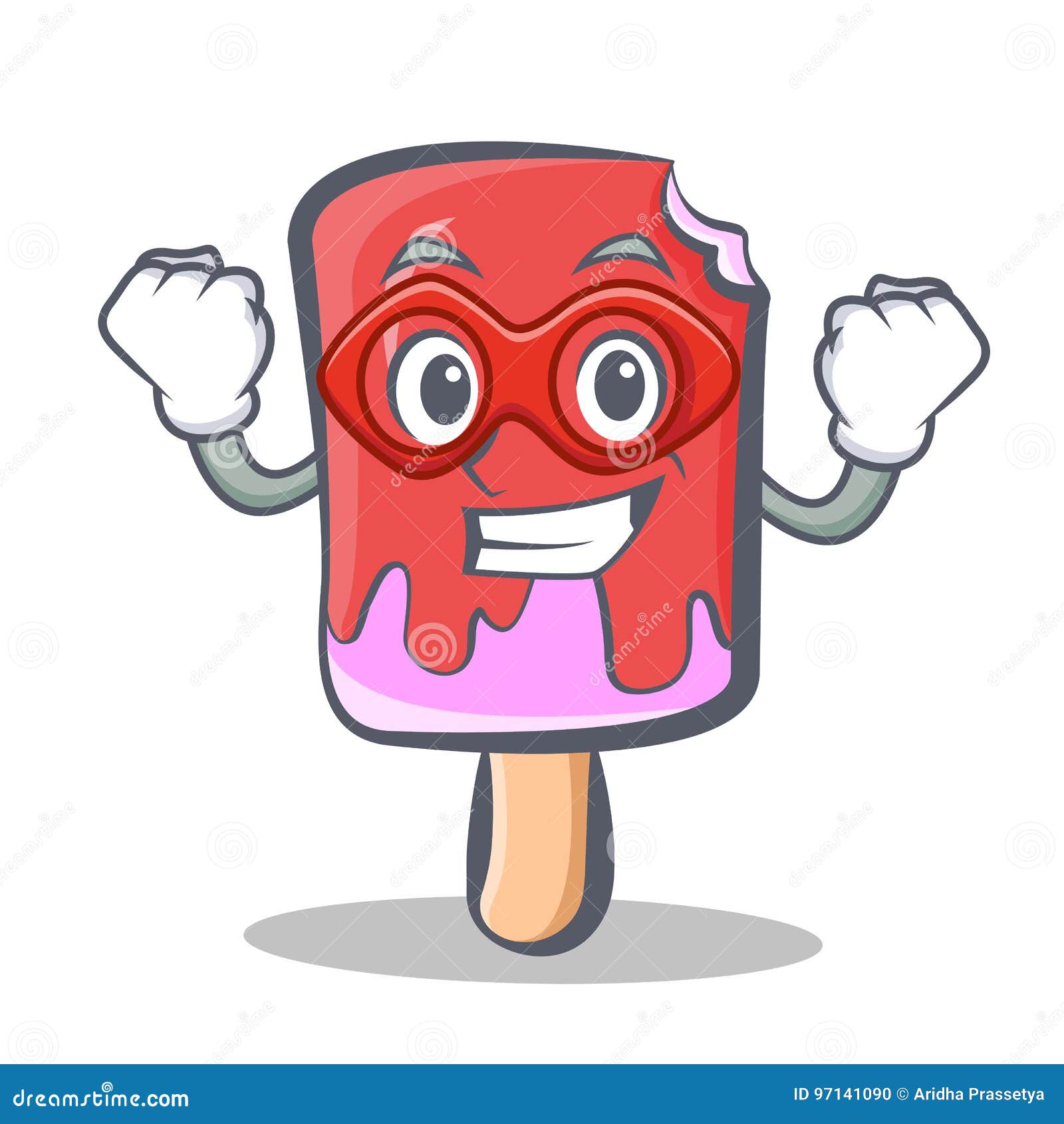 Super Hero Ice Cream Character Cartoon Stock Vector - Illustration of ...