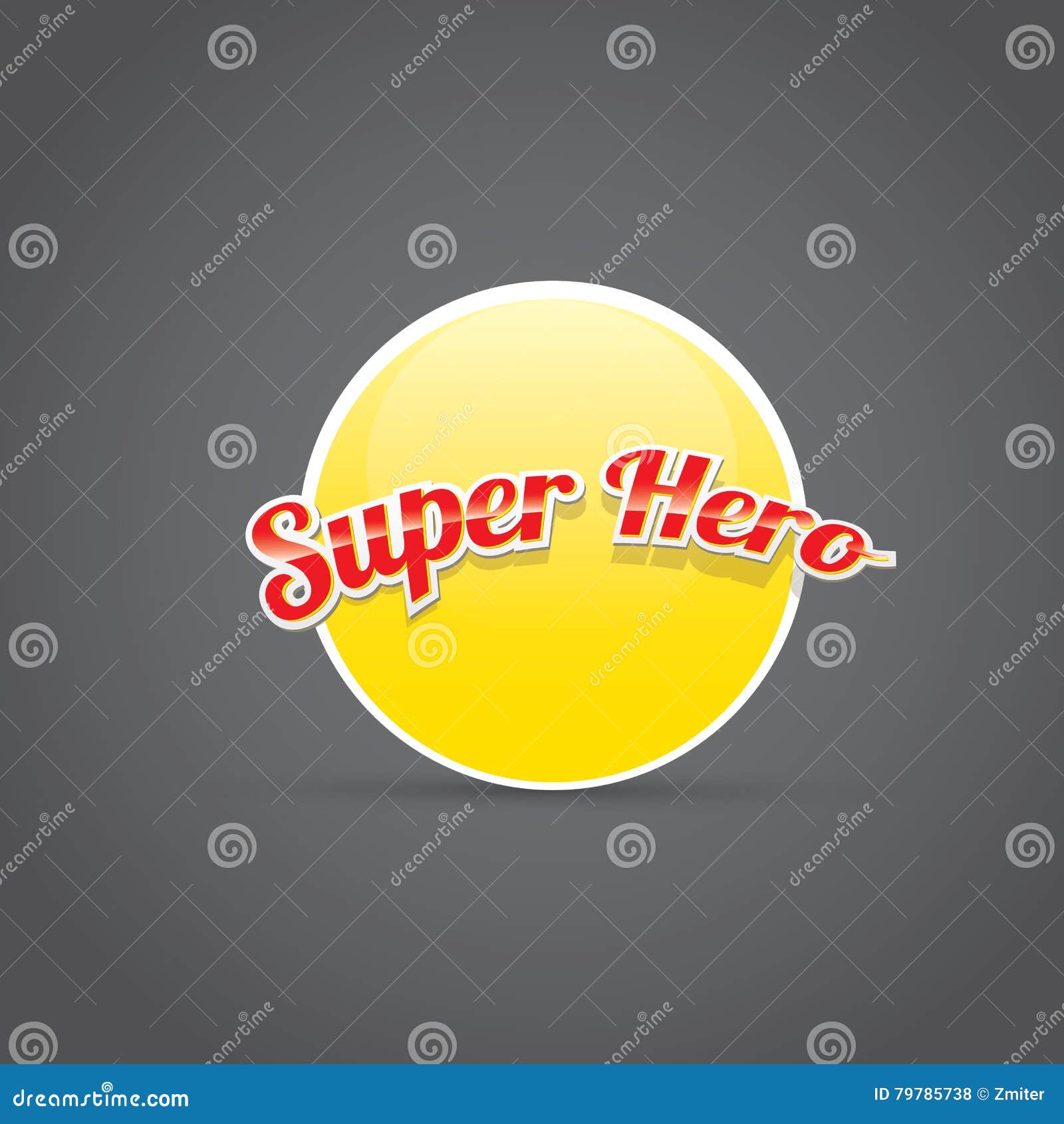 Super hero label or sign. stock vector. Illustration of american - 79785738