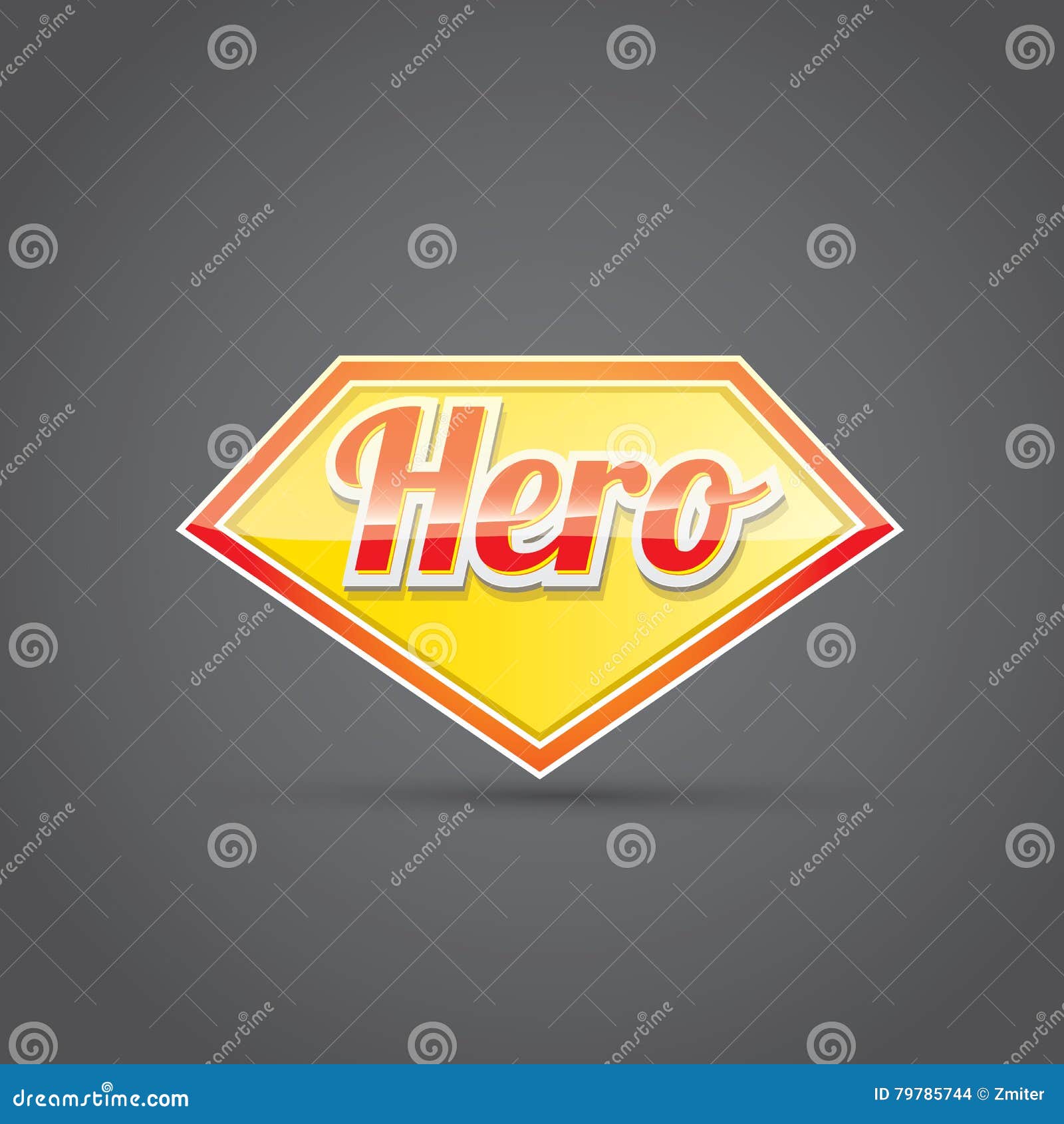 Super hero label or sign. stock vector. Illustration of label - 79785744