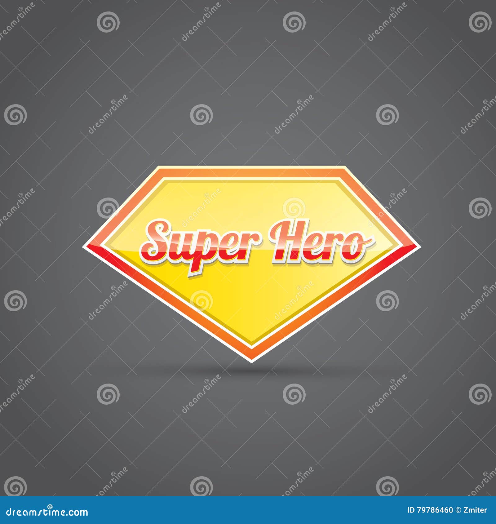Super hero label or sign. stock vector. Illustration of american - 79786460