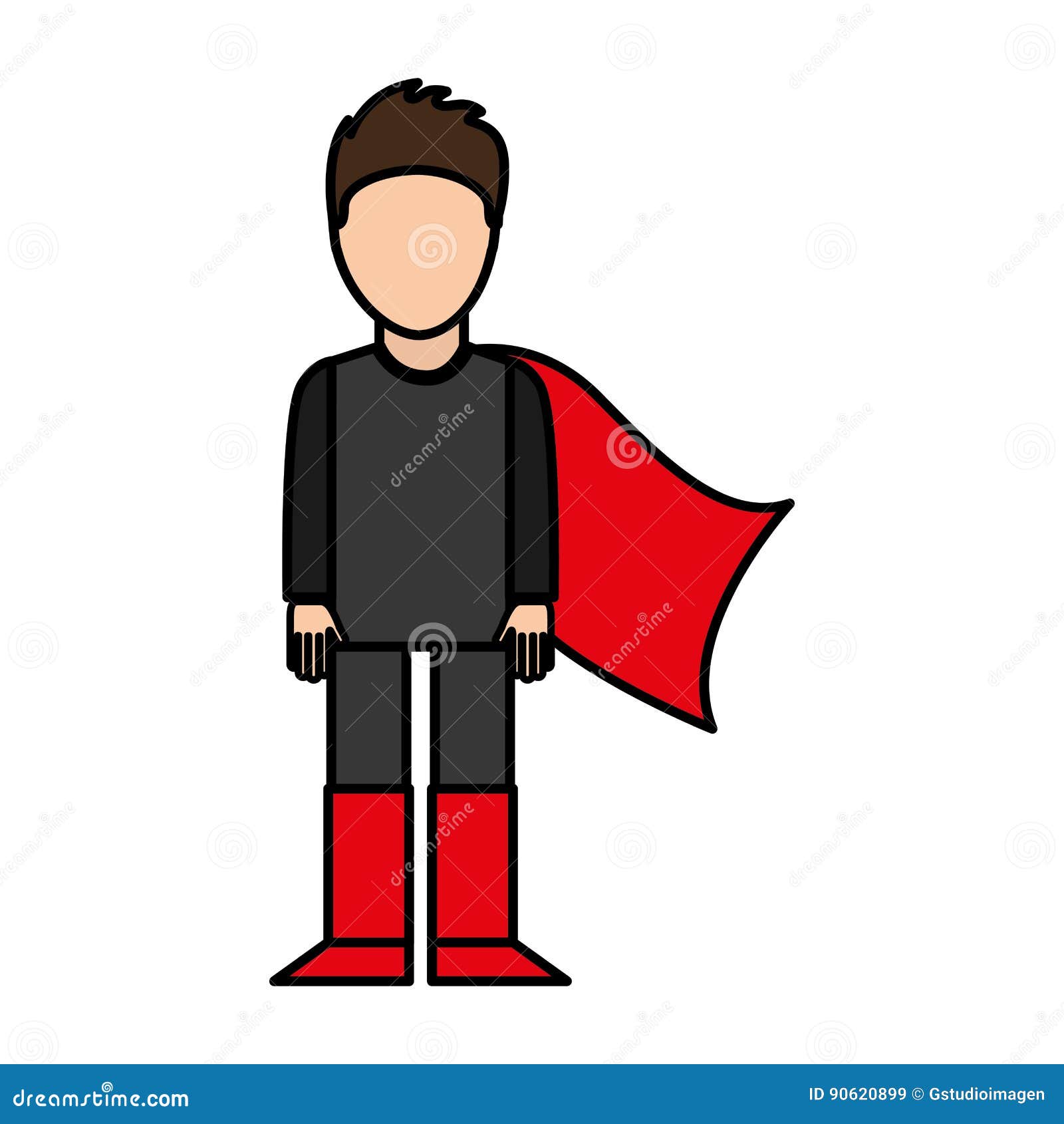 Super hero with layer stock vector. Illustration of amazing - 90620899