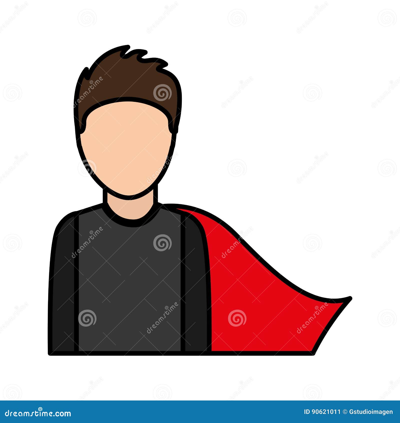 Super hero with layer stock vector. Illustration of cartoon - 90621011