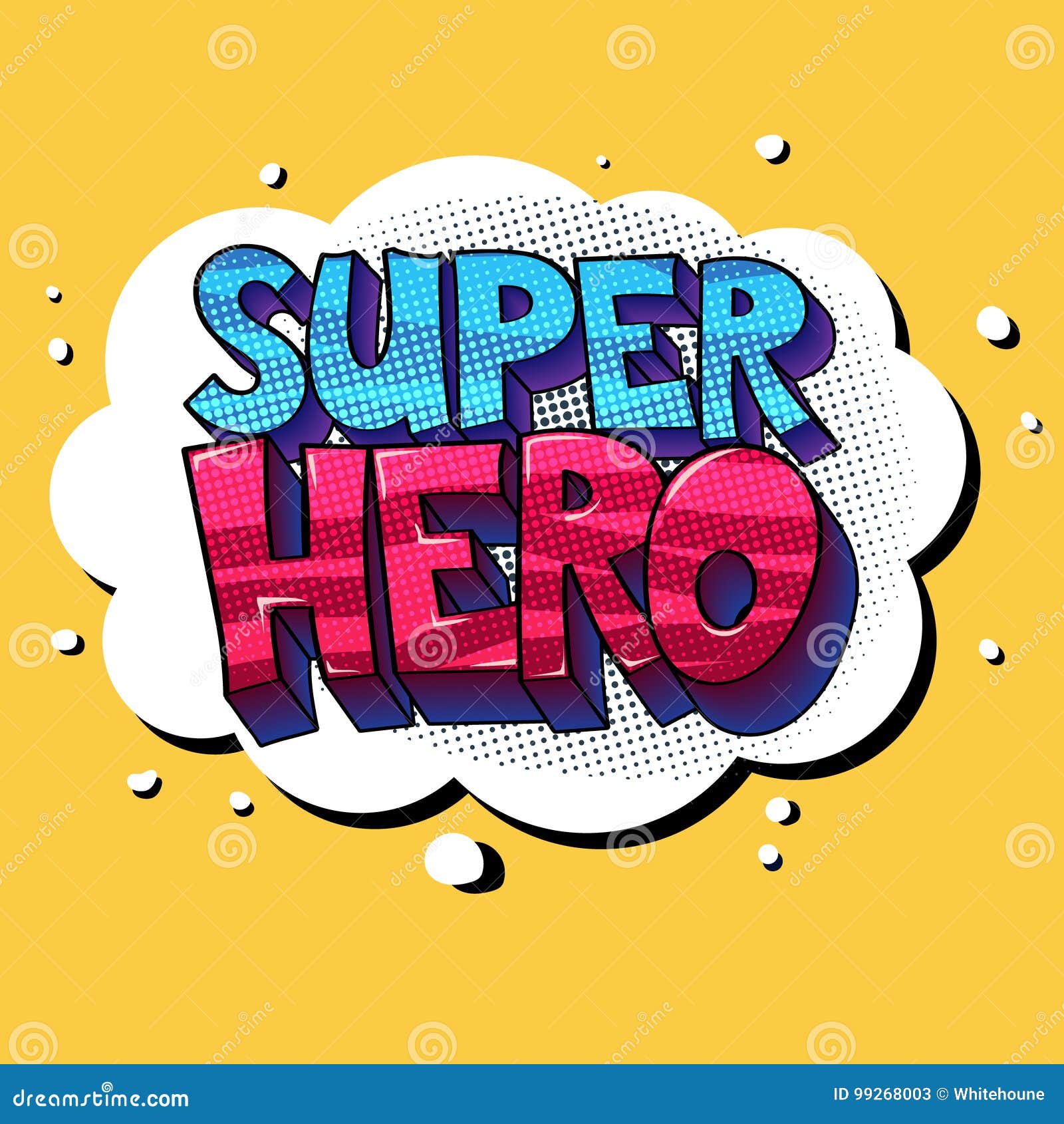 Hero Lettering With Flame And Texture. Vector Illustration ...