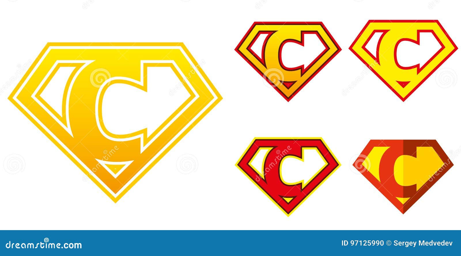 Super Hero Logo Letters Superhero Alphabet Stock Illustration ...