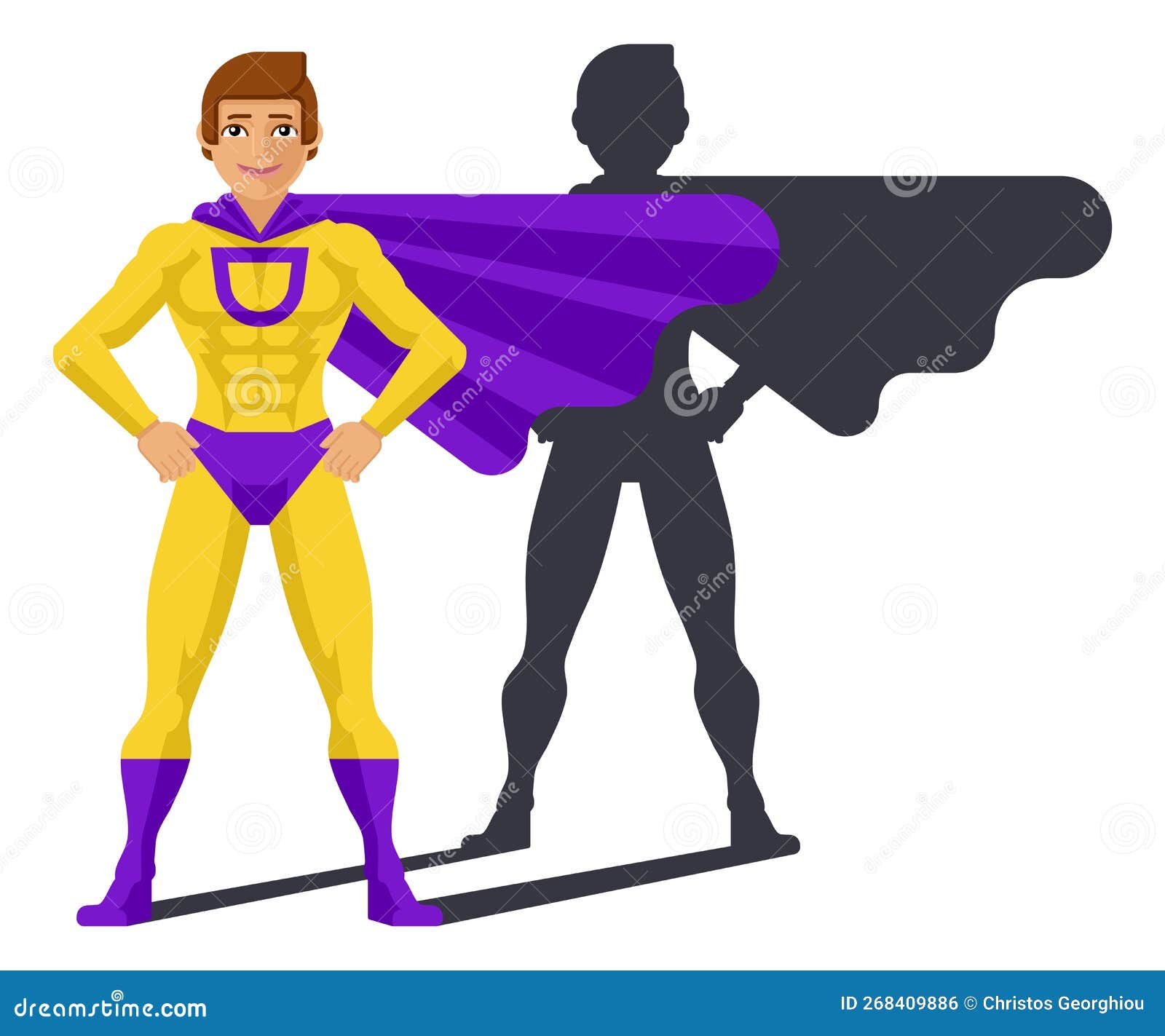 Super Hero Man Character Cartoon Stock Vector - Illustration of cape ...