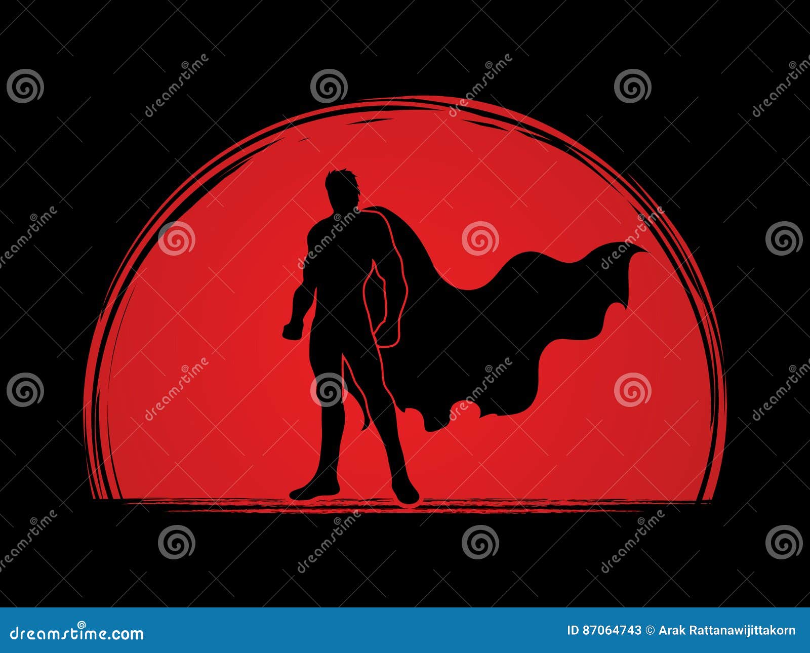 Super Hero man standing stock vector. Illustration of economy - 87064743