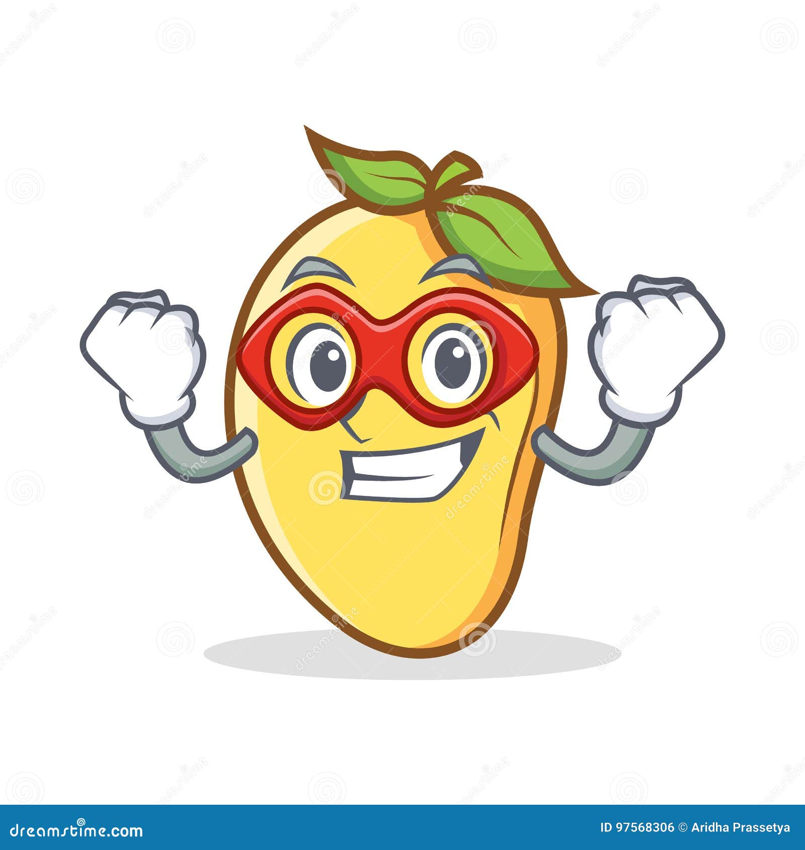 Super Hero Mango Character Cartoon Mascot Stock Vector - Illustration ...