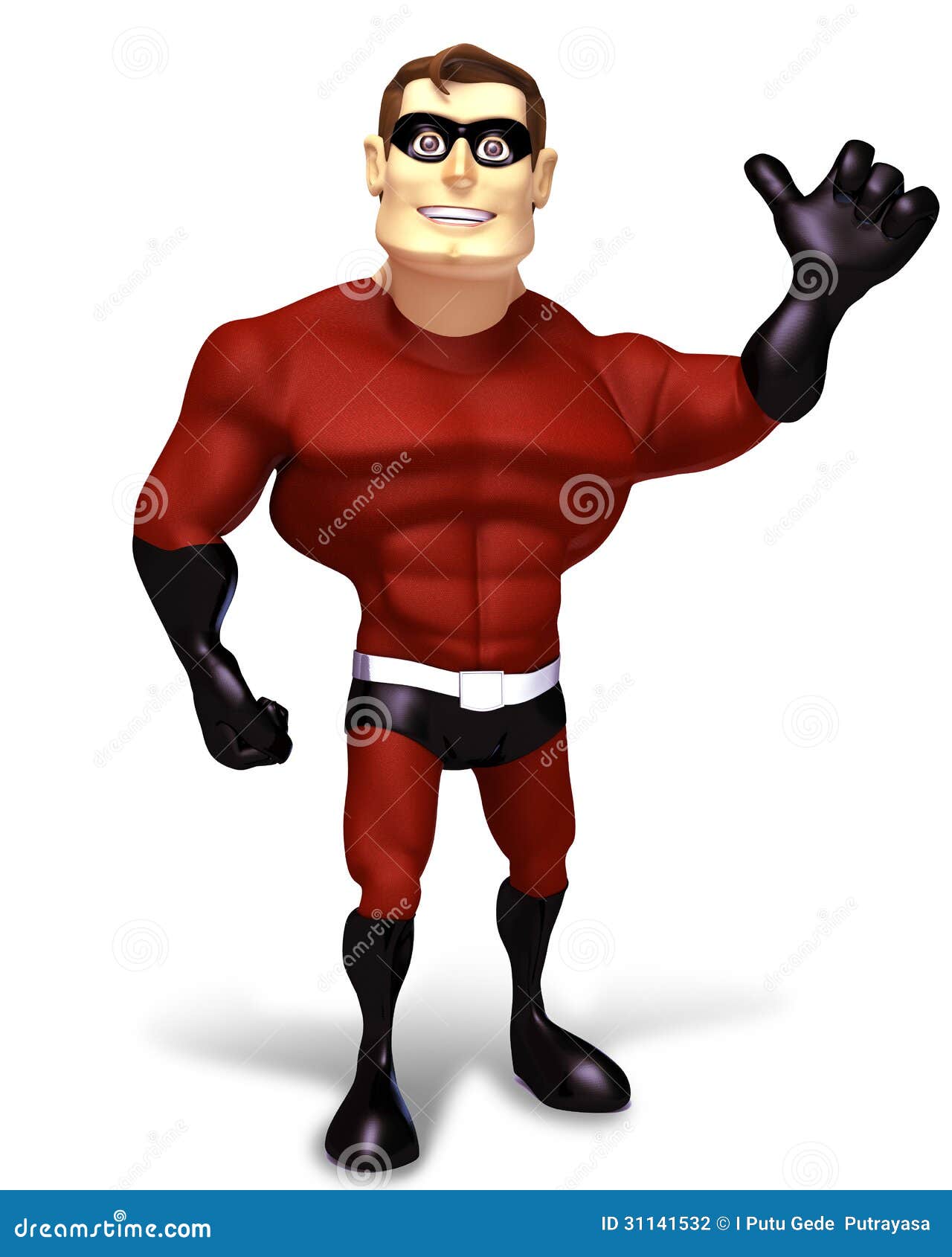 Super Hero with Normal Pose Stock Illustration - Illustration of power ...