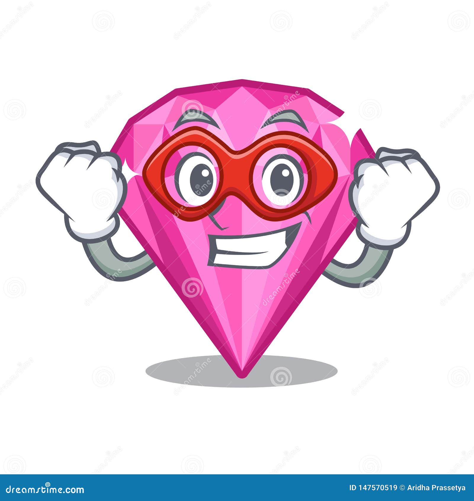 Super Hero Pink Diamond Isolated with the Cartoon Stock Vector ...