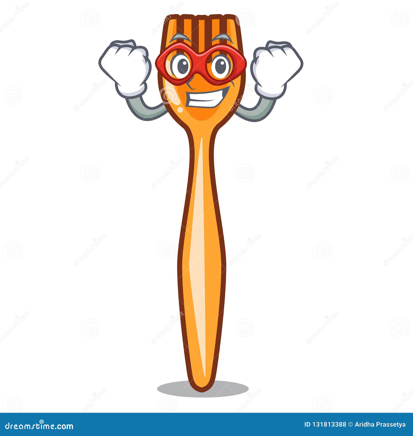 Super Hero Plastic Fork Cartoon with the Isolated Stock Vector ...