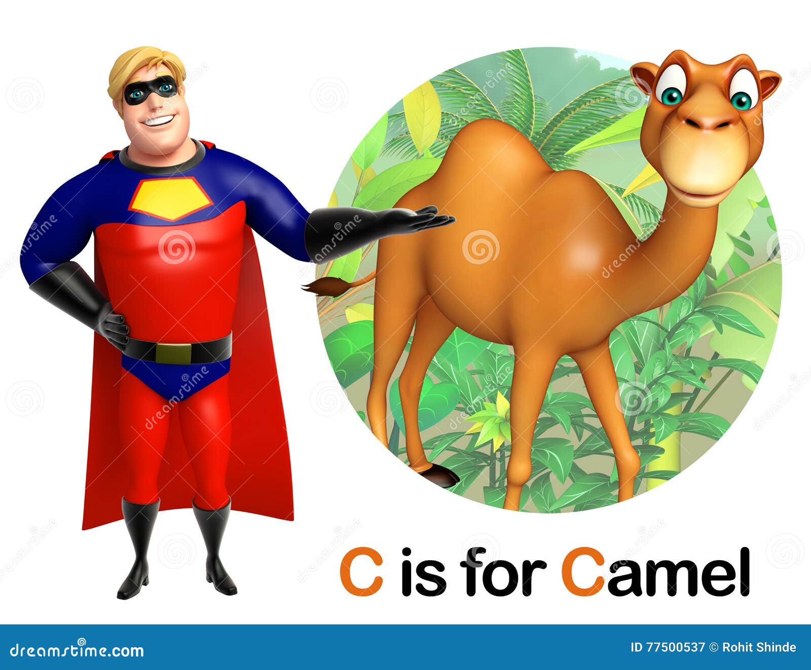 Super hero pointing Camel stock illustration. Illustration of costume ...